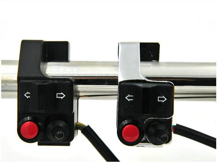 Universal Motorcycle Switch for Lights, Turn Signals, and Horn in Blac ...